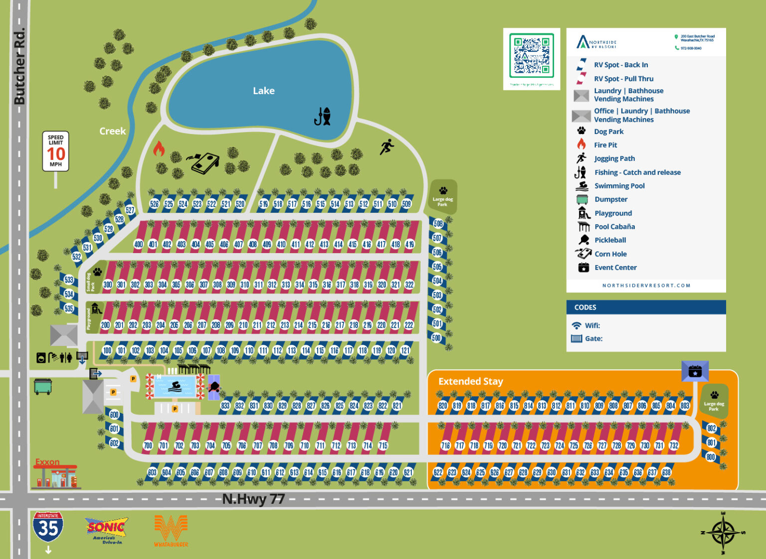 Resort Map – Northside RV Resort